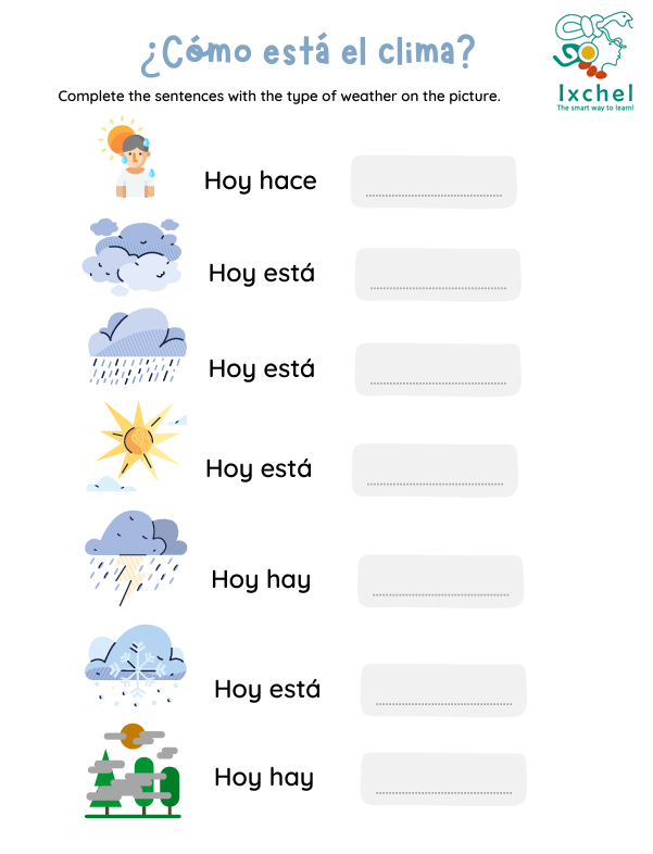 Weather P-1-K-095 - spanish lessons online