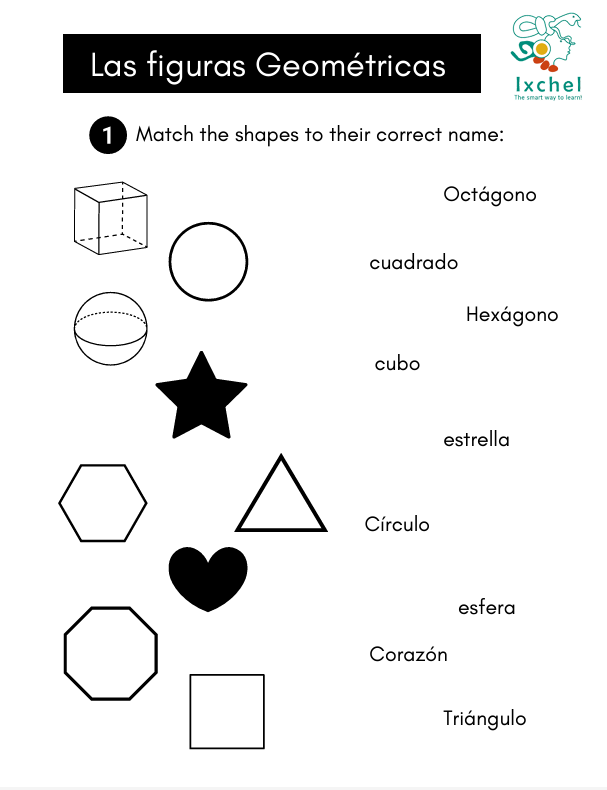 Geometric shapes P-1-K-254 - spanish lessons online