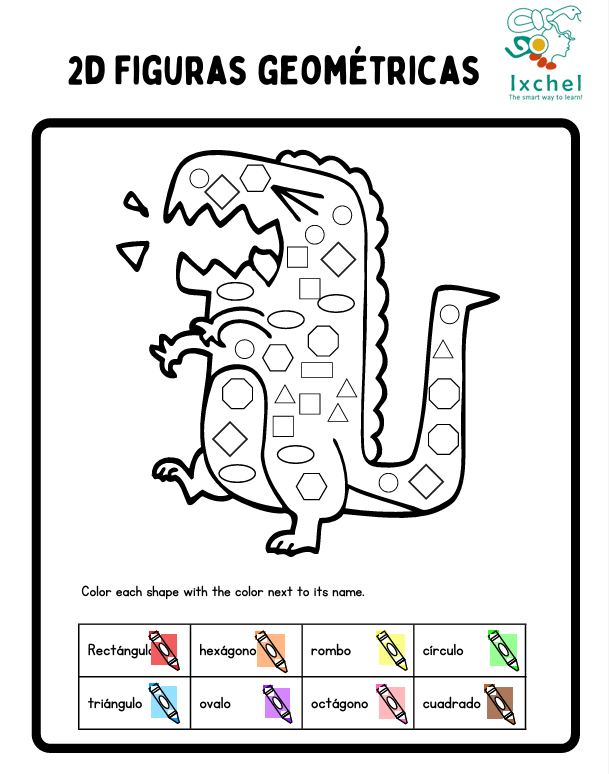 Geometric shapes P-1-K-258 - spanish lessons online