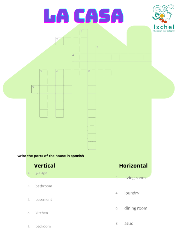 Parts of the house P-1-K-117 - spanish lessons online