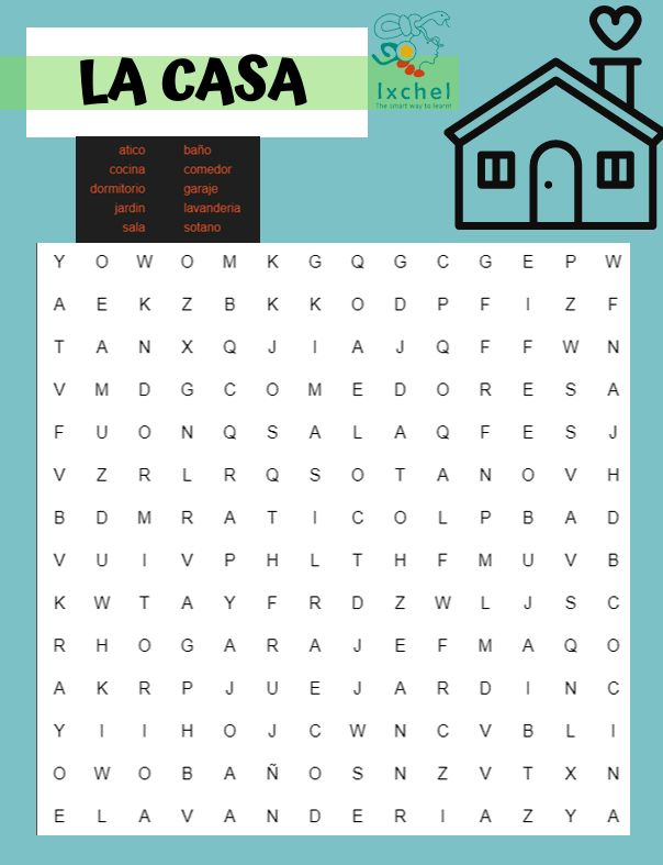 Parts of the house P-1-K-125 - spanish lessons online