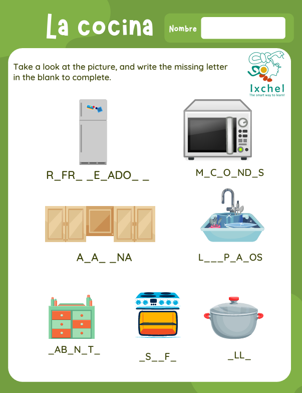 Parts of the house P-1-K-122 - spanish lessons online
