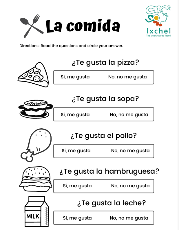 Food P-1-K-176 - spanish lessons online