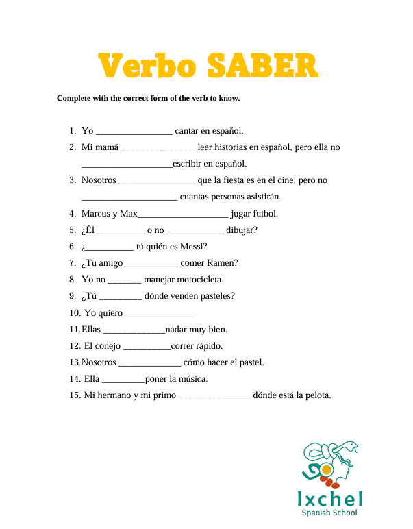 Verb to know P-1-K-241 - spanish lessons online