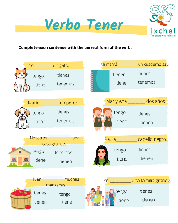 Verb to have P-1-K-195 - spanish lessons online