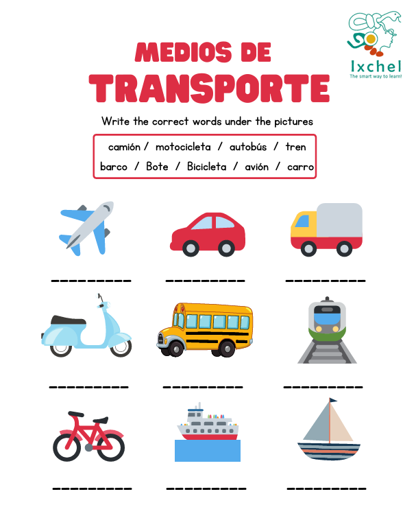 Means of transportation P-1-K-248 - spanish lessons online