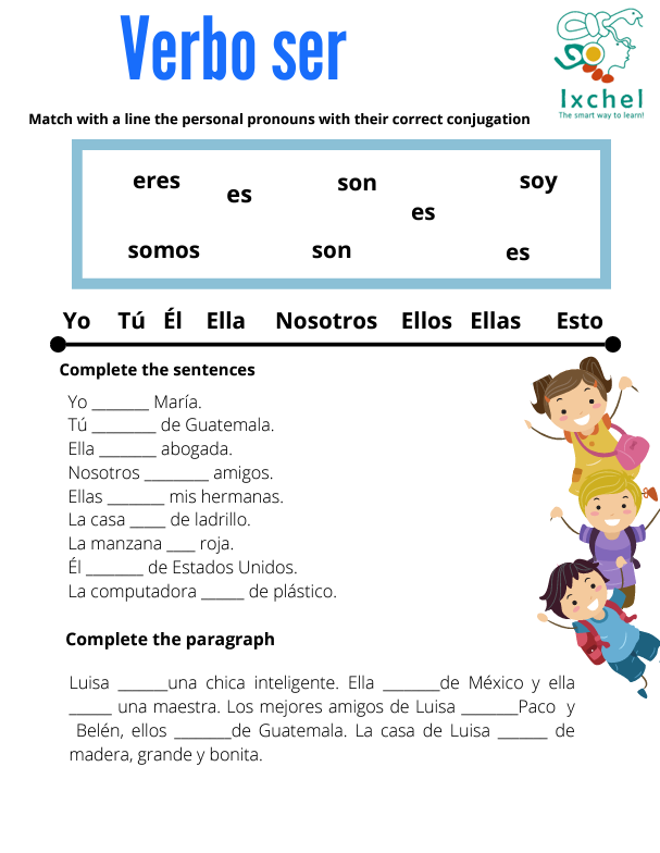 Verb to be P-1-K-184 - spanish lessons online