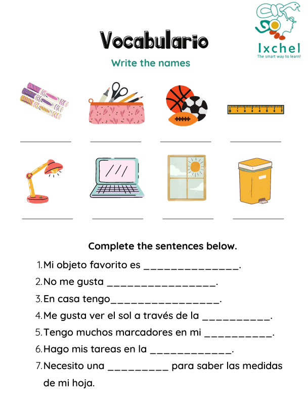Vocabulary P-1-K-207 - spanish lessons online